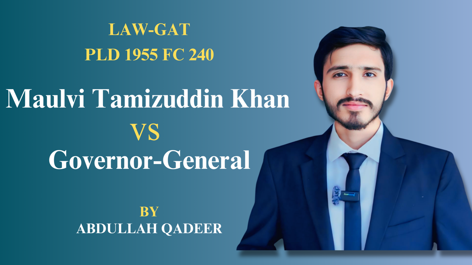 1. Maulvi Tamiz-ud-Din Khan vs. Governor-General - LAW GAT